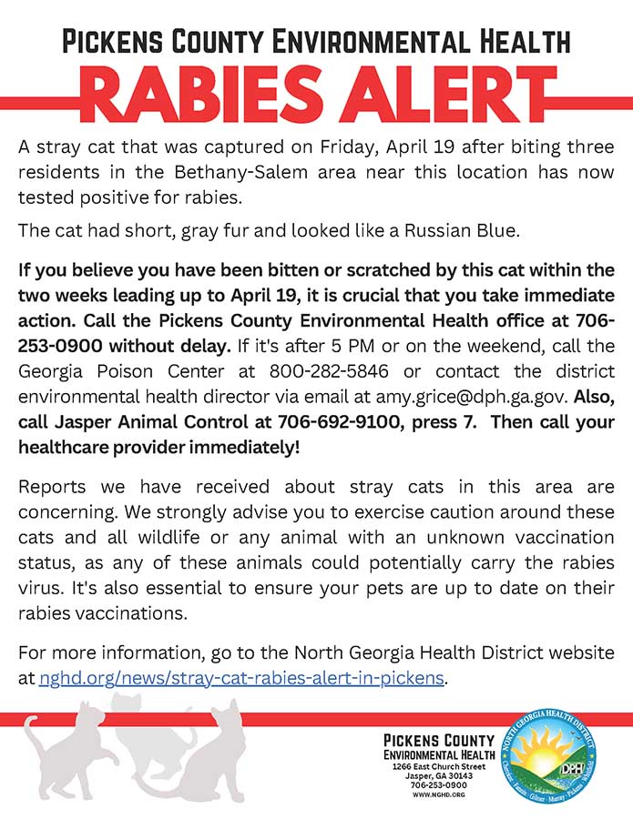 Rabies Alert in Pickens County - Pickens County Georgia News